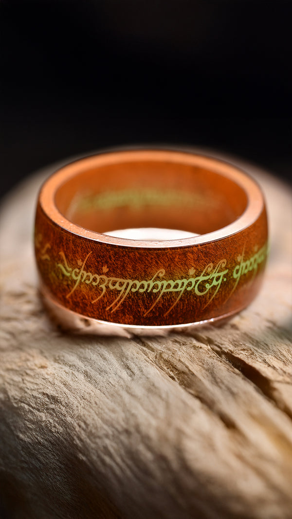 LOTR GLO | Glow in the dark ring | Green/Yellow & Gold - Secret Woods