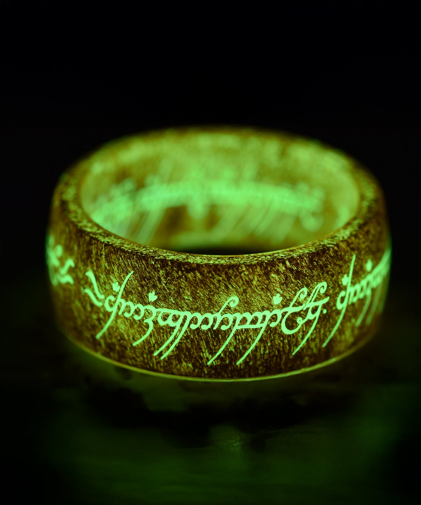 LOTR GLO | Glow in the dark ring | Green/Yellow & Gold - Secret Woods