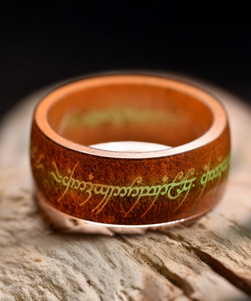 LOTR GLO | Glow in the dark ring | Green/Yellow & Gold - Secret Woods